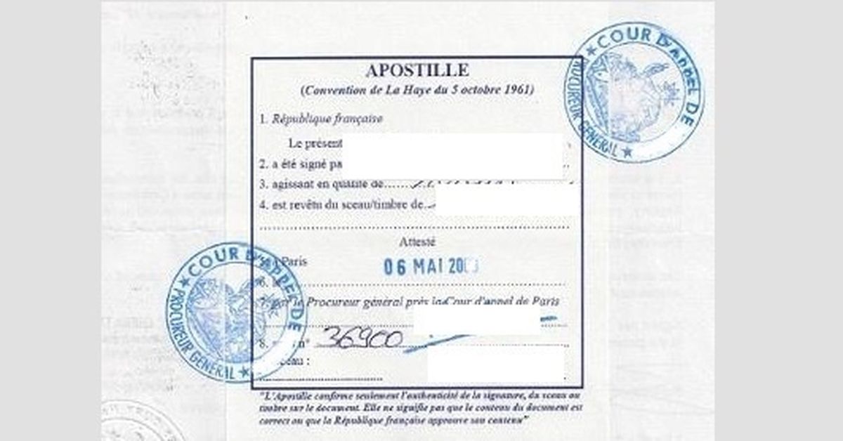 Quelle est la procédure de l’apostille
